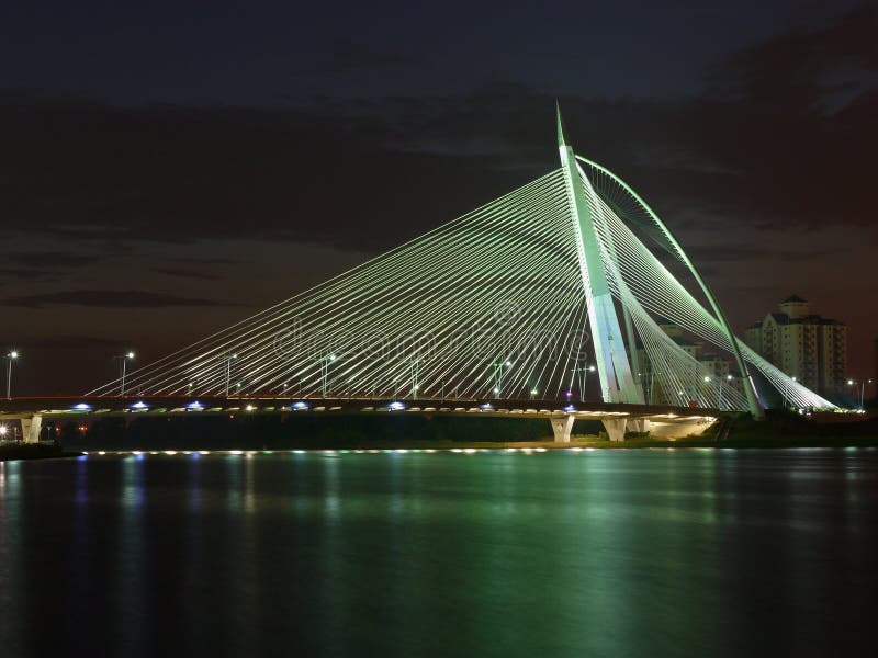 Putrajaya bridge stock image. Image of lighted, bridge - 12571215