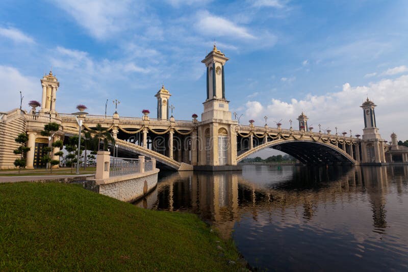 Putrajaya Bridge stock photo. Image of arabian, buildings - 19495576