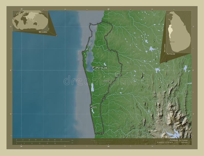 Puttalam, Sri Lanka. Wiki. Labelled Points of Cities Stock Illustration ...