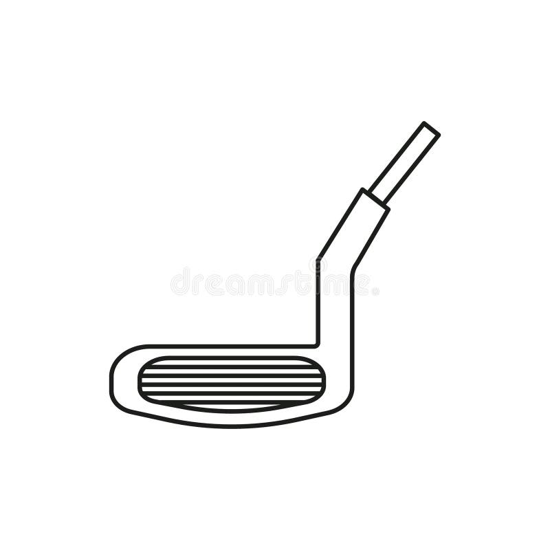 Putter Icon Flat Line Symbol Set Stock Illustration - Illustration of ...