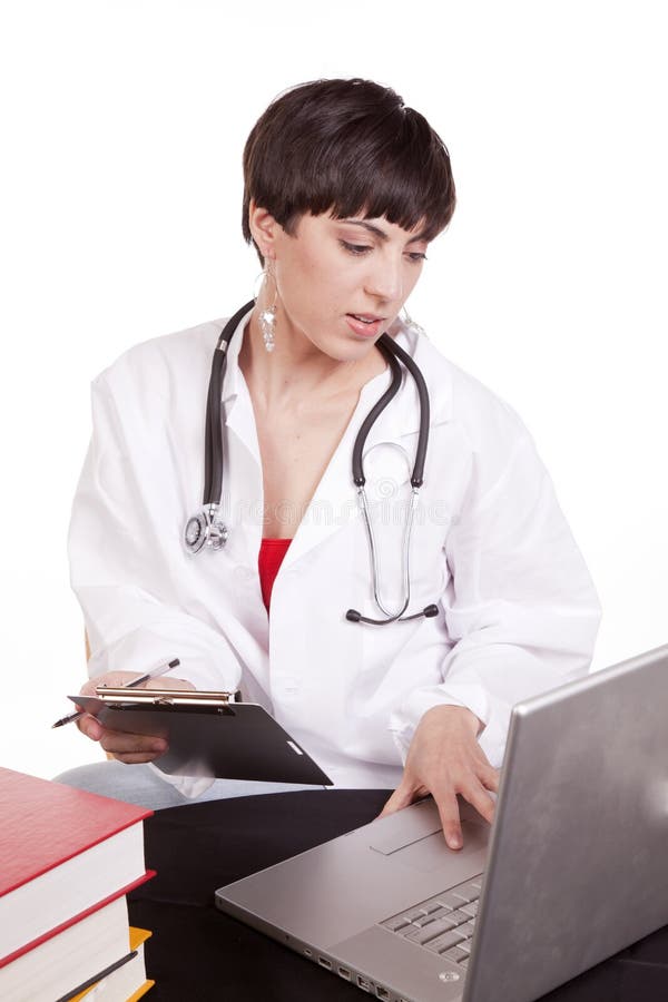 Putting Chart into Computer Stock Image - Image of keyboard, doctor ...