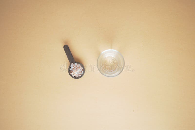 Putting Dried Pink Himalayan Salt in Water Stock Photo - Image of ...