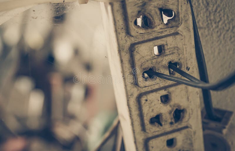 Danger of Electricity Overuse Stock Image - Image of cord, energy: 51913551