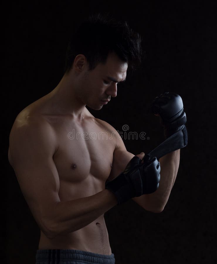 Fighter Respect Pose stock image. Image of confident - 28210813