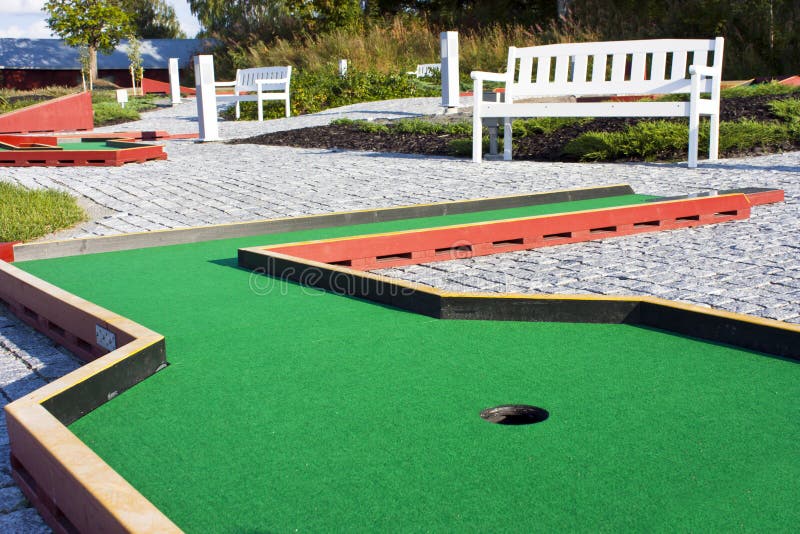 Mini Golf Hole stock photo. Image of fairway, eagle, bridge - 19675820