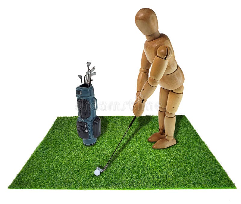 Putting Golf on a Field of Grass Stock Photo - Image of clubs, growing ...