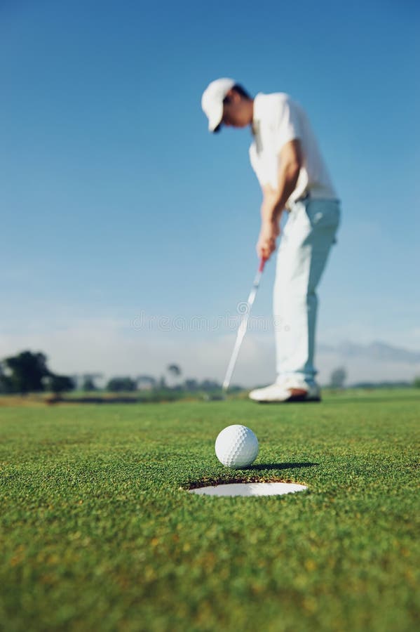 Putting golf man stock photo. Image of caucasian, male - 37052584