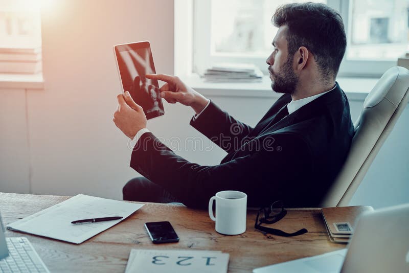Putting Ideas into Something Real. Stock Image - Image of formalwear ...
