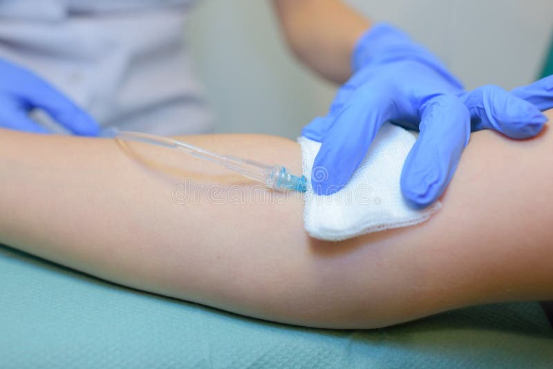 Nurse Putting An Injection To A Patient Stock Image - Image of closeup ...