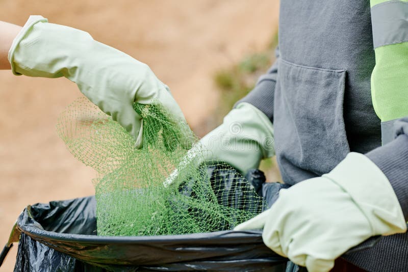 Putting Net in Plastic Bag stock image. Image of participate - 268526399