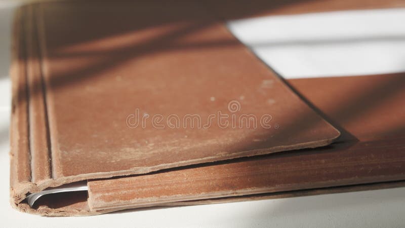 Putting Paper Sheet in Folder Stock Footage - Video of business, brown ...