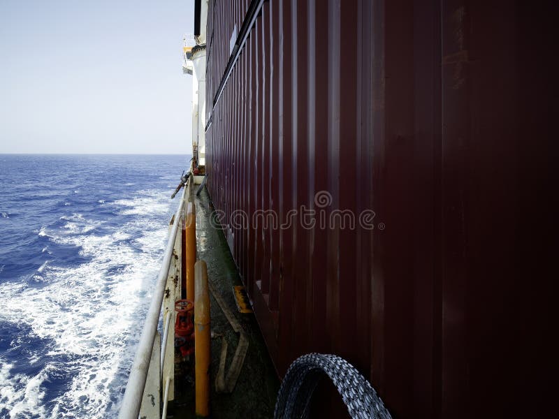 Putting Razor Wire on Boar a Big Ship before Entering in Guinea Gulf ...