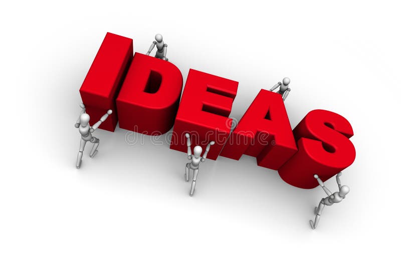 Putting together ideas stock illustration. Illustration of pushing ...