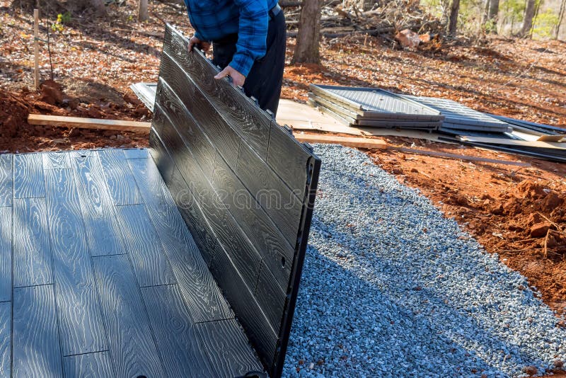 Putting Together a Plastic Shed for the Backyard that Will Be Used for ...