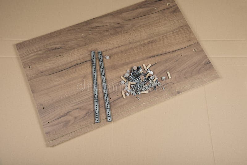 Putting Together Self Assembly Furniture.Diy Concept Stock Photo ...
