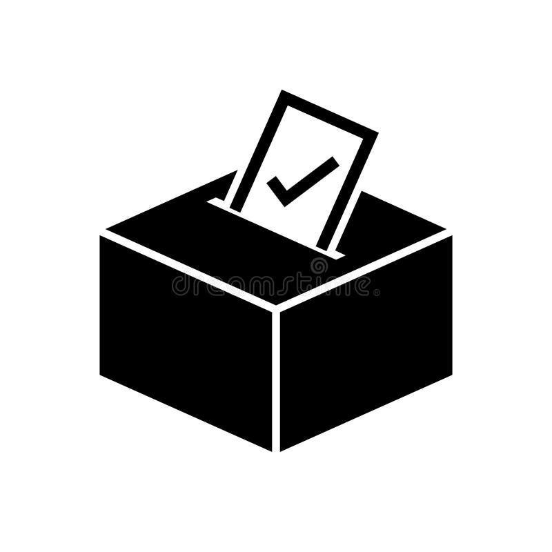 Putting Vote into Ballot Box, Voting or Inserting Paper, Election Stock ...