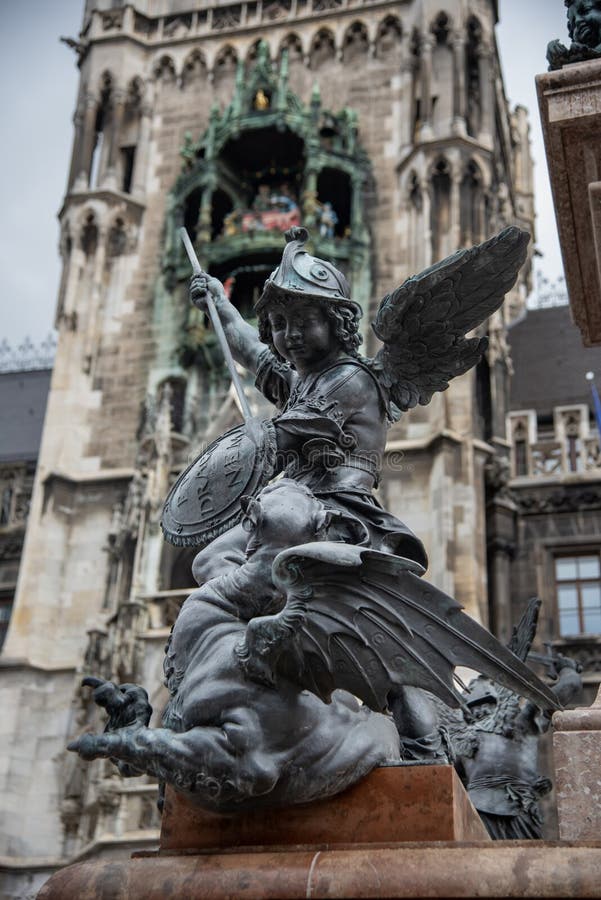 Putto by Ferdinand Murmann at Corner of Mary S Column in Marienplatz in ...