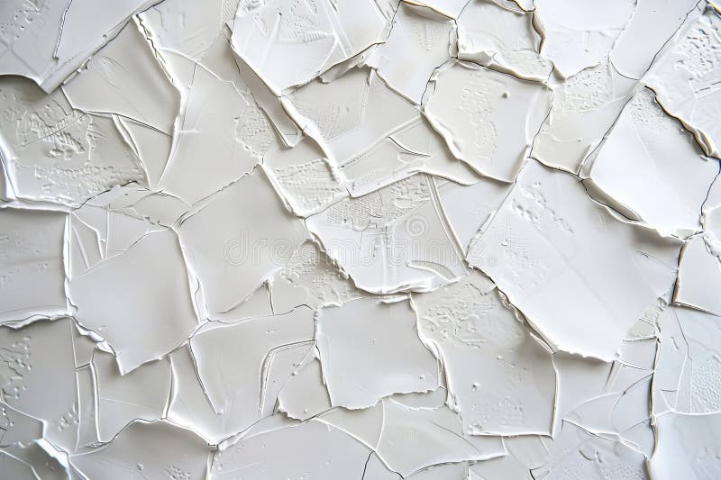 Putty Knife Stroked and Dashed Filler Paste on a White Textured ...