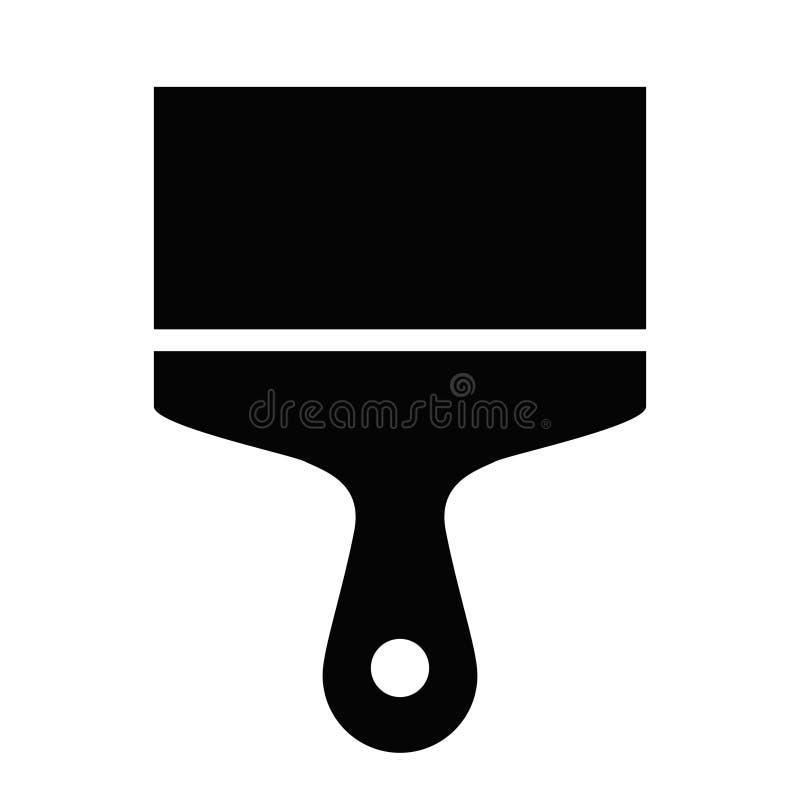 Putty Knife Vector Silhouette Icon Stock Vector - Illustration of ...