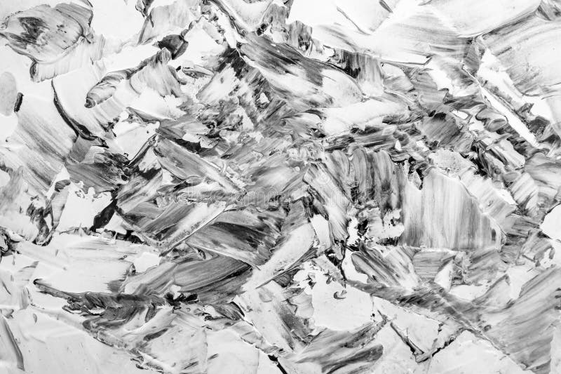 Putty Paste Mixed with Black Ink, Abstract Close Up Detail of Spatula ...