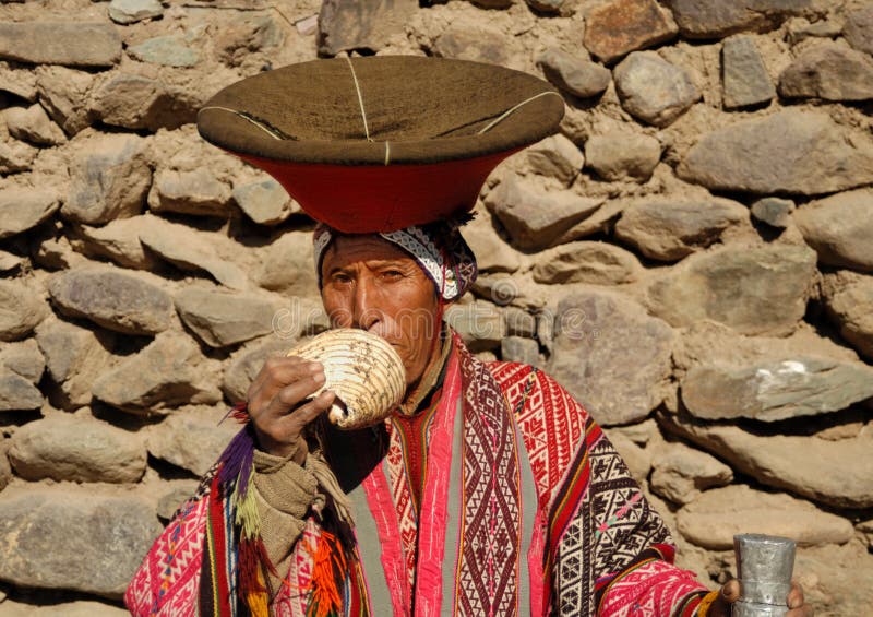 Pututo Player editorial image. Image of civilization, inca - 5721375