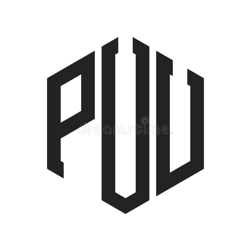 PUU Logo Design. Initial Letter PUU Monogram Logo Using Hexagon Shape ...