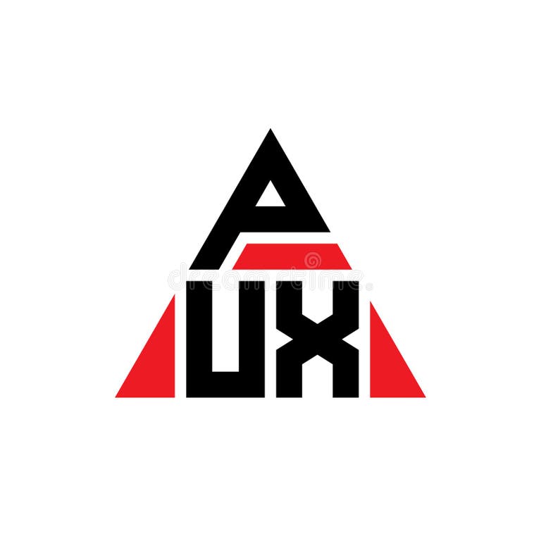 PUX Triangle Letter Logo Design with Triangle Shape. PUX Triangle Logo ...