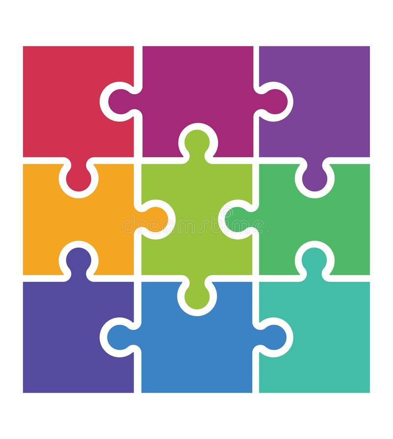 Gekleurde Puzzelstukjes Op Witte Achtergrond Stock Illustratie ... Gekleurde Puzzelstukjes Op Witte Achtergrond Stock Illustratie ...