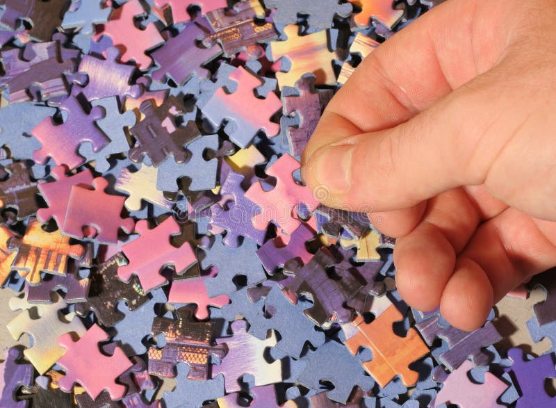Puzzle pieces stock image. Image of piece, confused, puzzles - 24299619