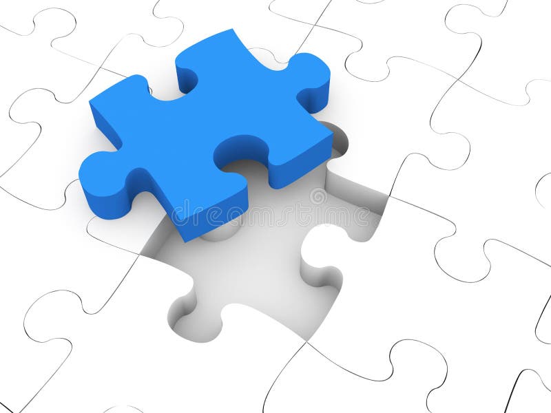 Missing Puzzle Pieces Shows Gaps Stock Illustration - Illustration of ...