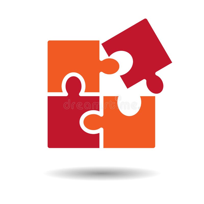 Puzzle pieces logos stock vector. Illustration of group - 19219246