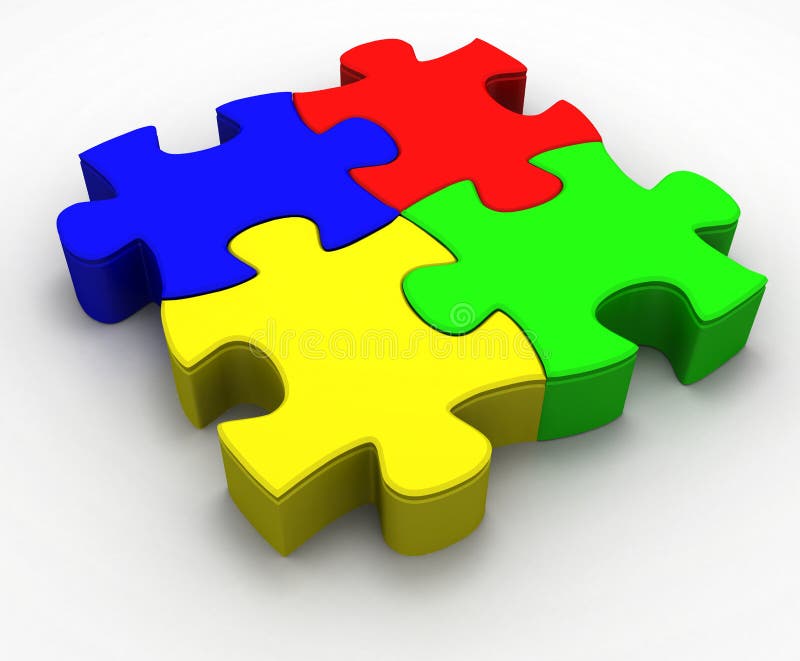 CMYK puzzle gear stock illustration. Illustration of design - 33949568