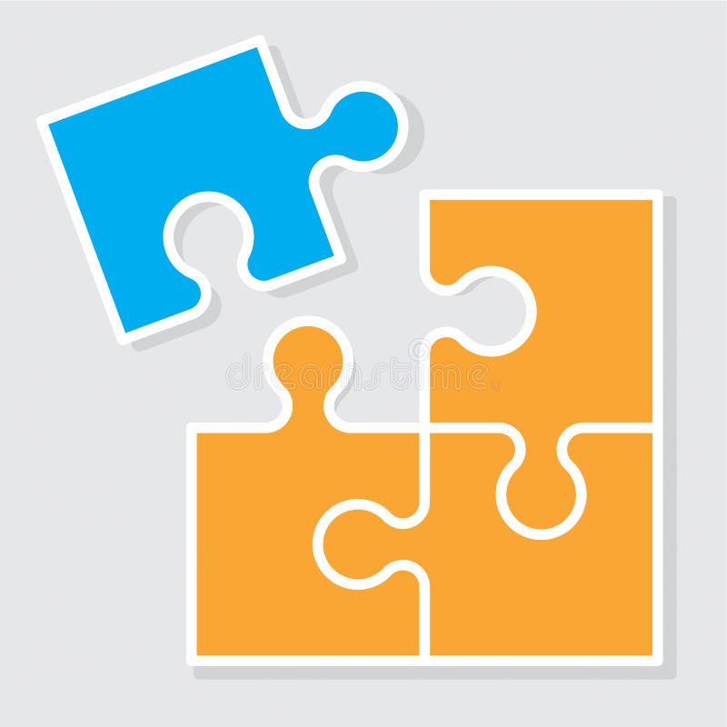 Puzzle with One Piece Missing Vector Graphic Design. Stock Vector ...