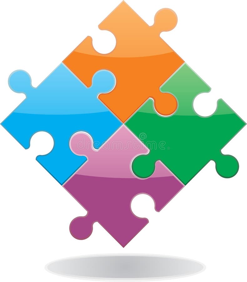 Puzzle triangle stock vector. Illustration of color, solution - 28347407