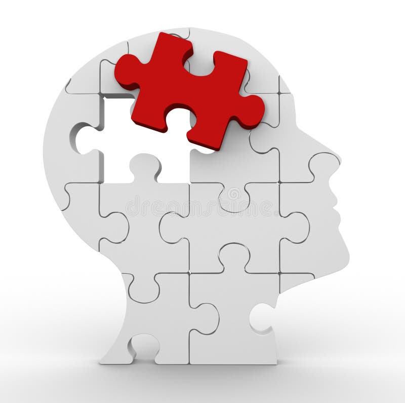 Human Head Made Puzzle Pieces Stock Illustrations – 88 Human Head Made ...