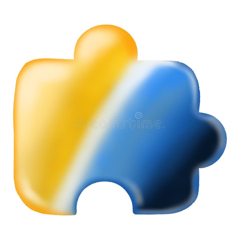 Puzzle Yellow and Blue Color Background Design, Single Puzzle Piece ...