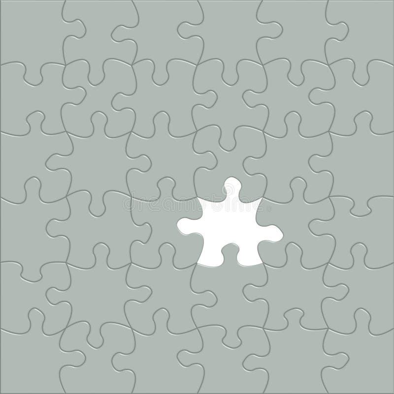 Puzzle Pieces Forming a Block Vector Illustration Graphic Isolated on ...