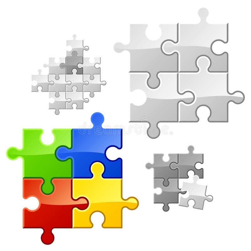 3d puzzle pieces stock vector. Illustration of rendering - 10367694