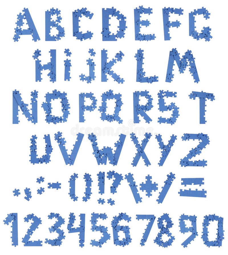 Puzzle alphabet stock vector. Illustration of kinder - 10995726