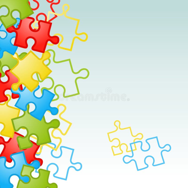 Falling Puzzle Pieces stock illustration. Illustration of element - 2663991