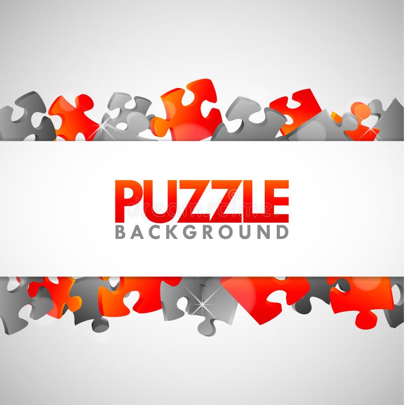 Vector Background Made from Puzzle Stock Vector - Illustration of ...