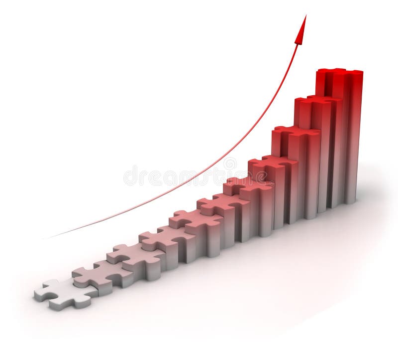 Puzzle bar chart diagram stock illustration. Illustration of pattern ...