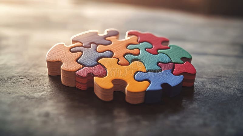 Puzzle Blocks in Various Colors Symbolize the Challenges and ...
