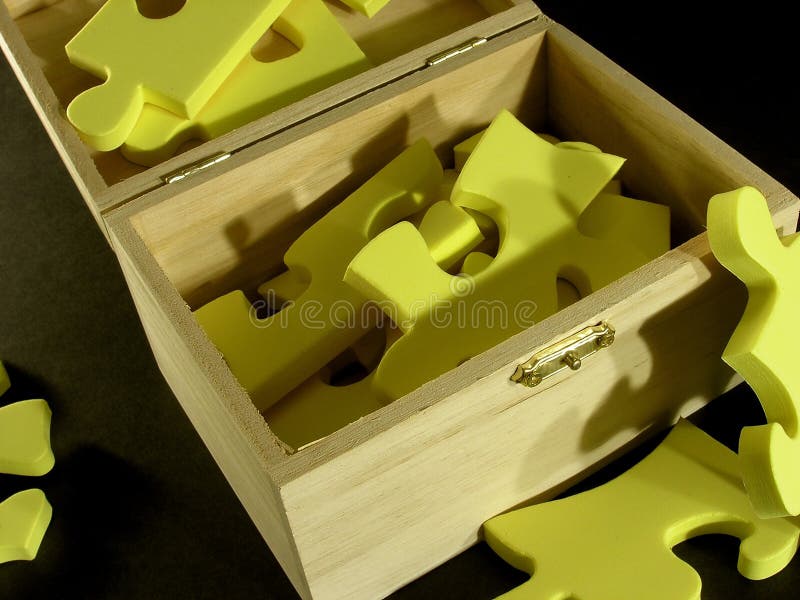 Puzzle in box. stock photo. Image of lock, hanged, storage - 246992