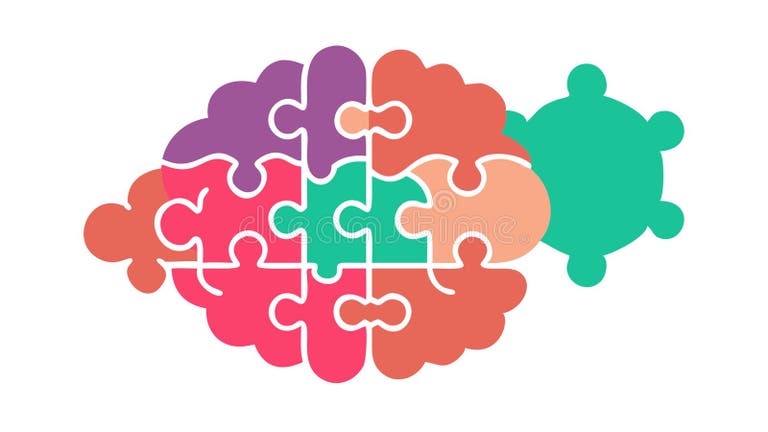 Puzzle Brain Icon, Problem Solving, Creativity, Intelligence, Vector Design Generative AI Stock ...
