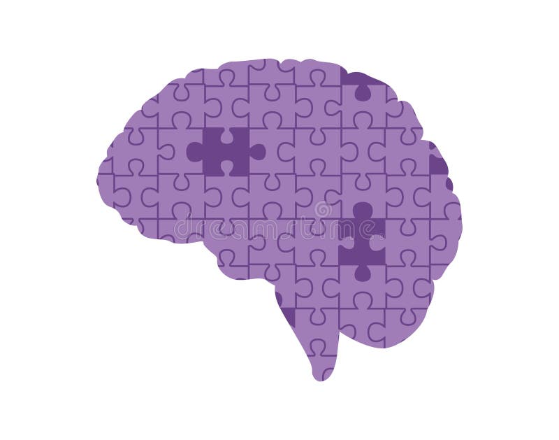 Purple Brain! stock illustration. Illustration of cerebellum - 848832