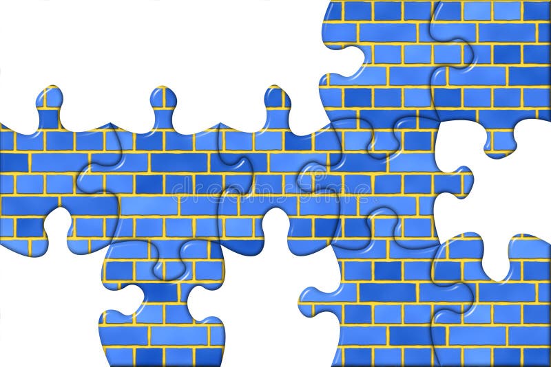 Puzzle brick stock illustration. Illustration of ceddar - 529796