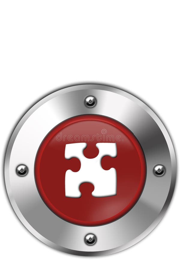 Puzzle Button: eLearning stock illustration. Illustration of piece ...