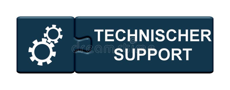 Puzzle Button: Technical Support German Stock Illustration ...