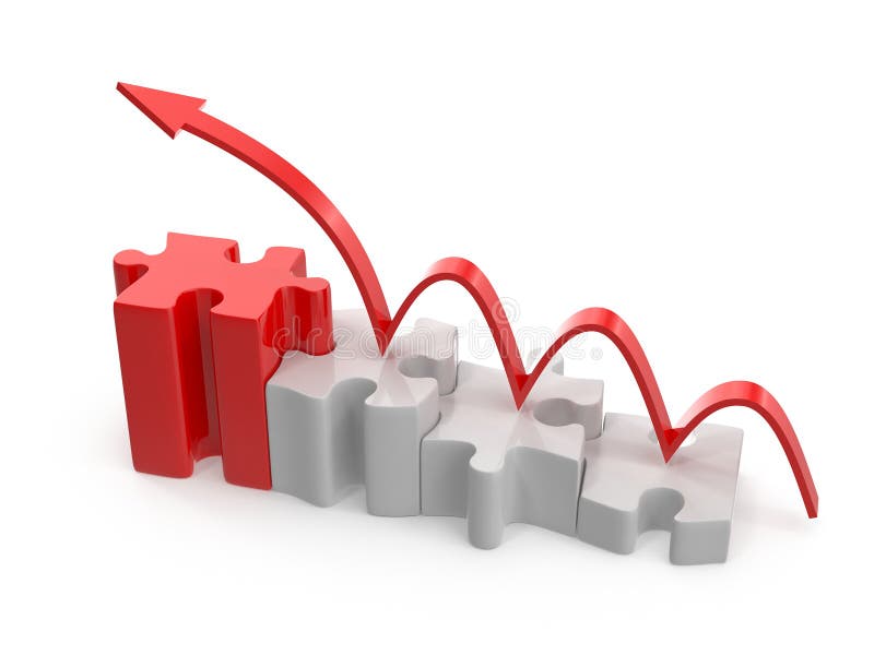 Puzzle Chart Concept stock illustration. Illustration of graph - 260001298